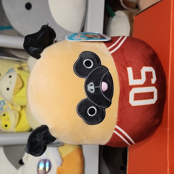 Squishmallows | Toys | Squishmallows Prince The Pug Wearing Red White ...